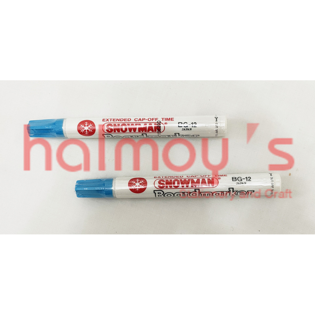 Jual SNOWMAN SPIDOL WHITE BOARD MARKER BG - 12 WARNA BIRU MUDA | Shopee ...