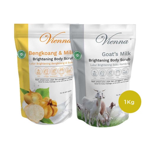 Jual (Pouch 1kg) Vienna Body Scrub 1kg Refill | Shopee Indonesia