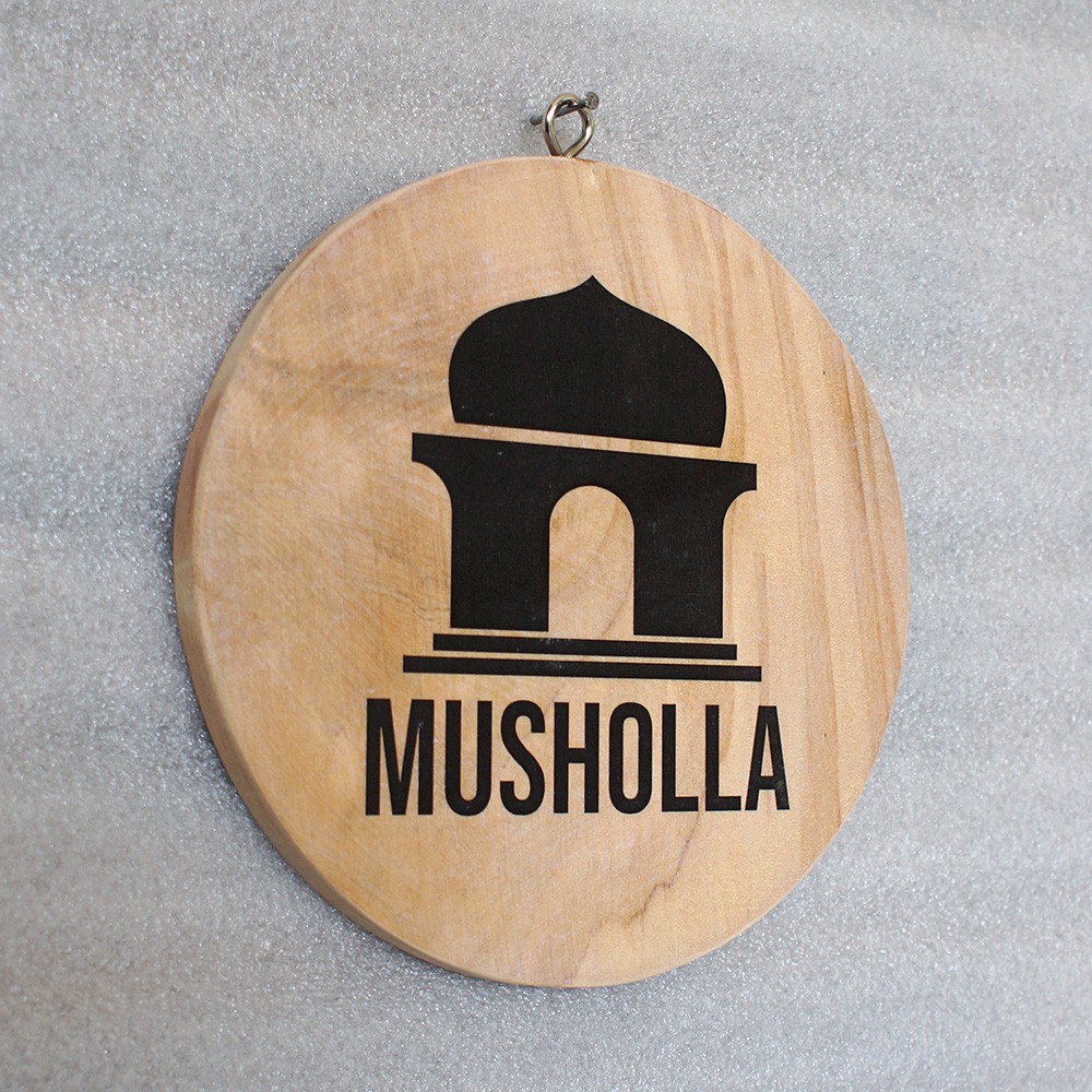 Jual Wood Sign - penanda ruang kayu Musholla | Shopee Indonesia