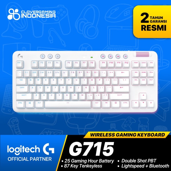 Jual Logitech G715 Aurora WIreless - G-715 Mechanical Gaming Keyboard ...