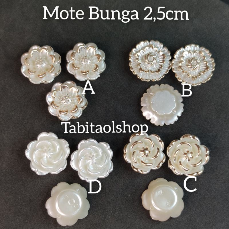 Jual Mote Bunga Mutiara 2,5cm | Shopee Indonesia