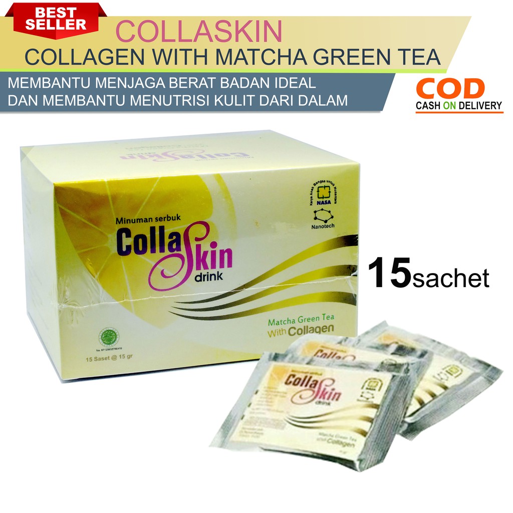 Jual Collaskin Drink Matcha With Collagen /Mencerahkan kulit Wajah Dan ...