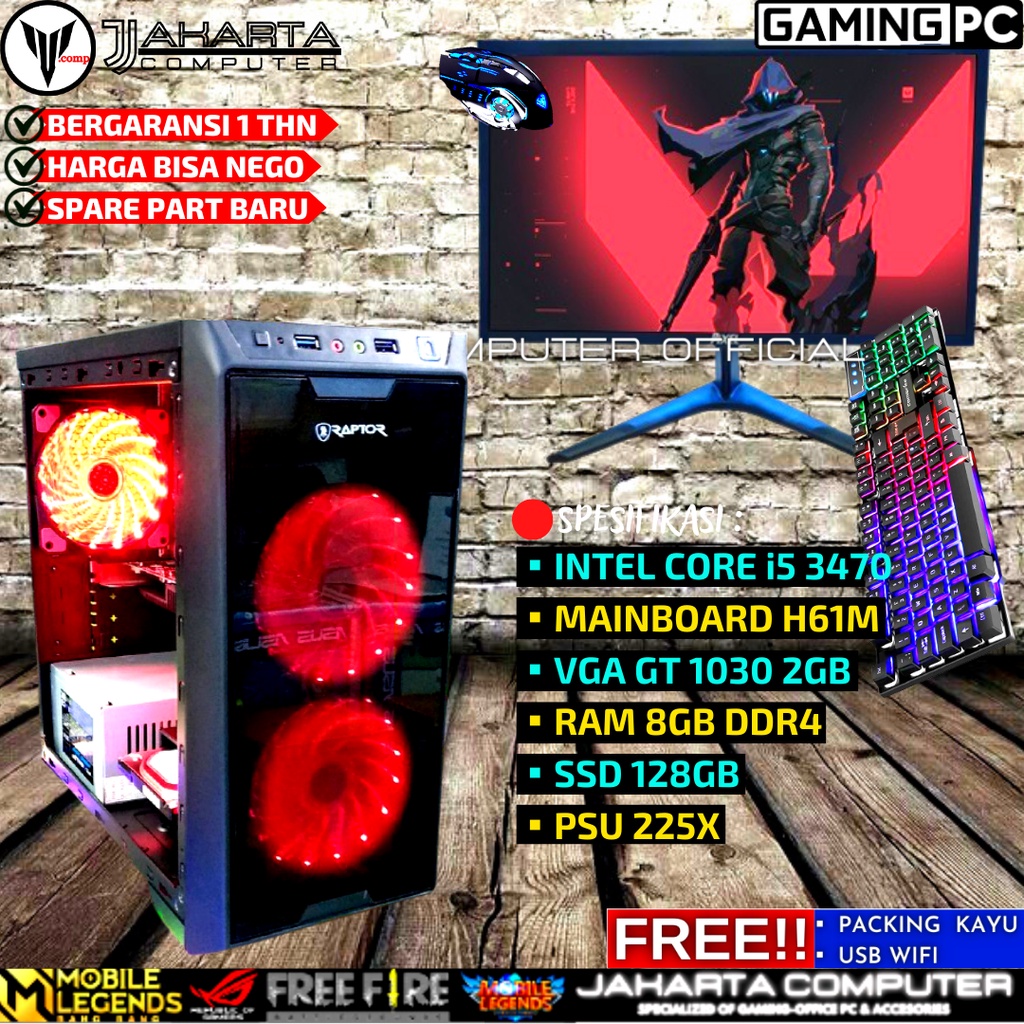 Jual Komputer Full Set I5 Gaming Desain Editing Ram 8GB / 500GB / SSD ...