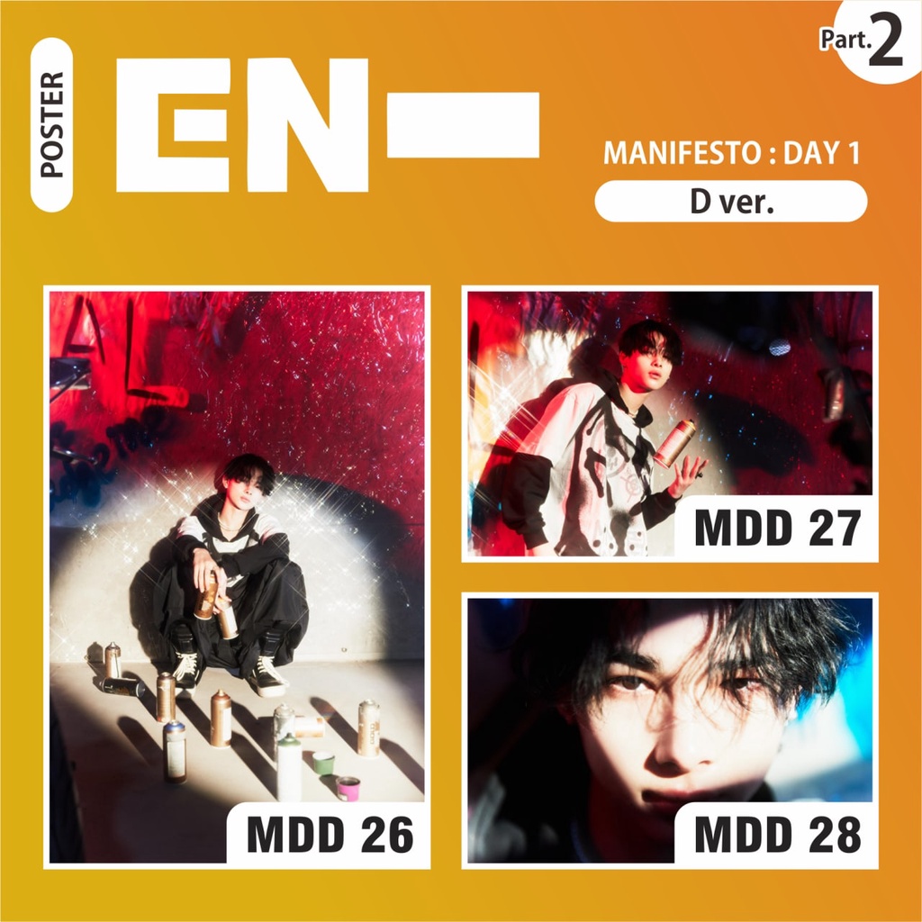 Jual POSTER KPOP ENHYPEN MANIFESTO DAY 1 - D VER PART 2 | Shopee Indonesia