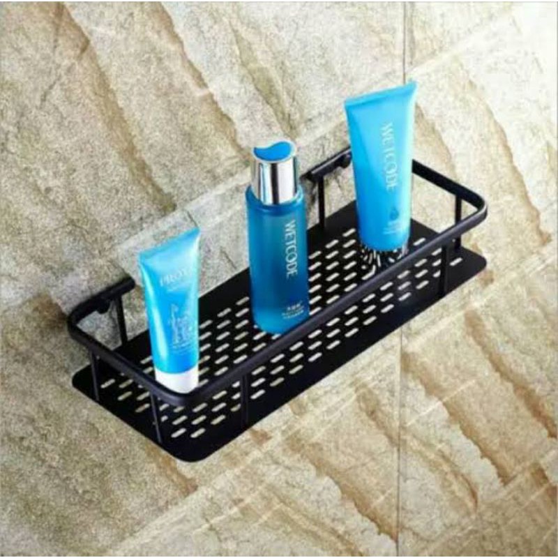 Jual Rak sabun hitam aluminium / Tempat sabun botol aluminium hitam ...
