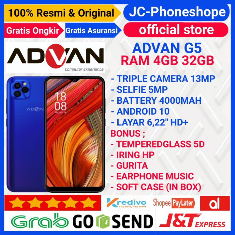 Jual ADVAN G5 RAM 4GB 32GB RESMI - BONUS | Shopee Indonesia
