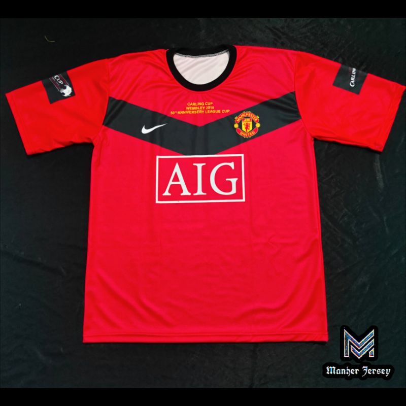 Jual Jersey MU 2010 Carling Cup Full Printing Custom | Shopee Indonesia