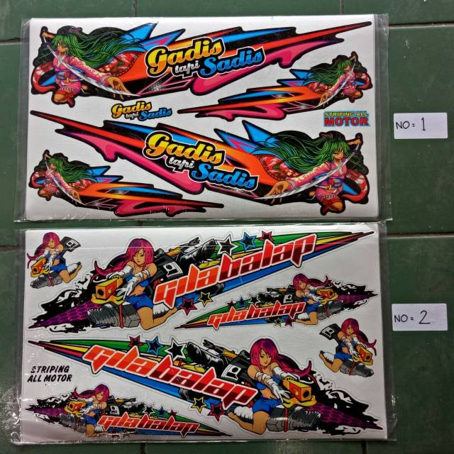 Jual Striping lis sticker variasi All motor gadis tapi sadis | Shopee ...