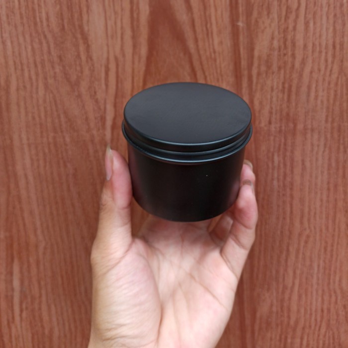 Jual NEW Kaleng Pomade Hitam Doff 150 Gram / Kaleng Alumunium Kosmetik ...