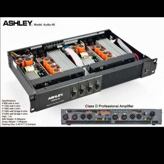 Jual POWER AMPLIFIER ASHLEY AUDIO 48 AUDIO48 4CH 4X800WATT CLASS D ORIGINAL | Shopee Indonesia