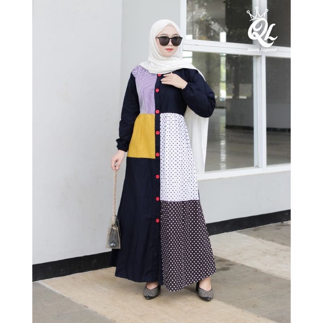 Jual Gamis Terbaru Remaja Wanita Simpel dress Terbaru bahan sigaret ...