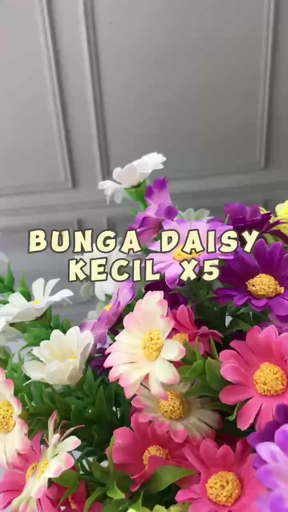 Jual [CABANG 5] BUNGA PALSU DAISY KECIL BUNGA ASTER CABANG 5 TOTAL 15 ...