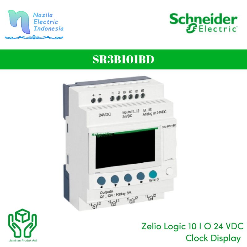 Jual Schneider Zelio SR 10 I/O Rel 24 VDC SR3 B101BD/ SR3B101BD ...
