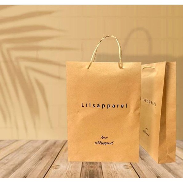Jual Paper Bag Tali 3 Ukuran 22x6x32 cm | Shopee Indonesia
