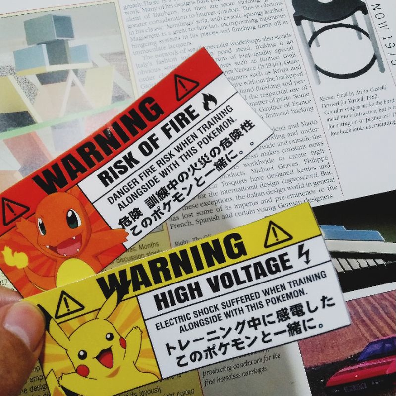 Jual Stiker Warning Pokemon High Voltage Pikachu | Shopee Indonesia