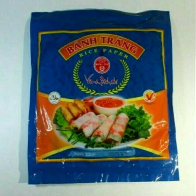 Jual BICH CHI BANH TRANG PAPER RICE KULIT LUMPIA VIETNAM 22cm 400gram ...