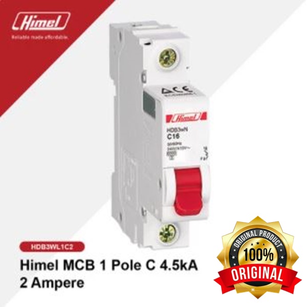 Jual MCB 1 Phase 4.5 kA 2A 4A 1 Pole Himel | Shopee Indonesia