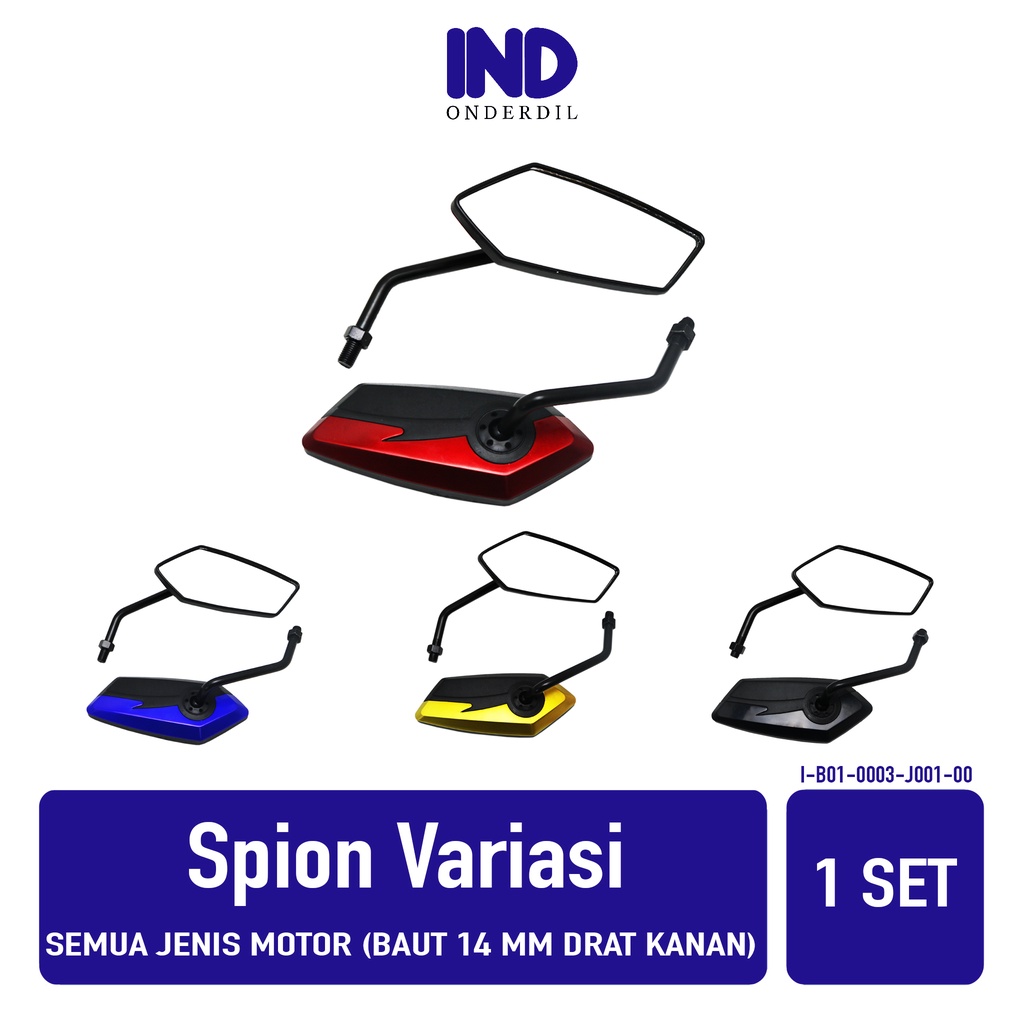 Jual Spion-Sepion-Kaca Set Variasi J001 Semua Jenis Motor Honda Drat ...