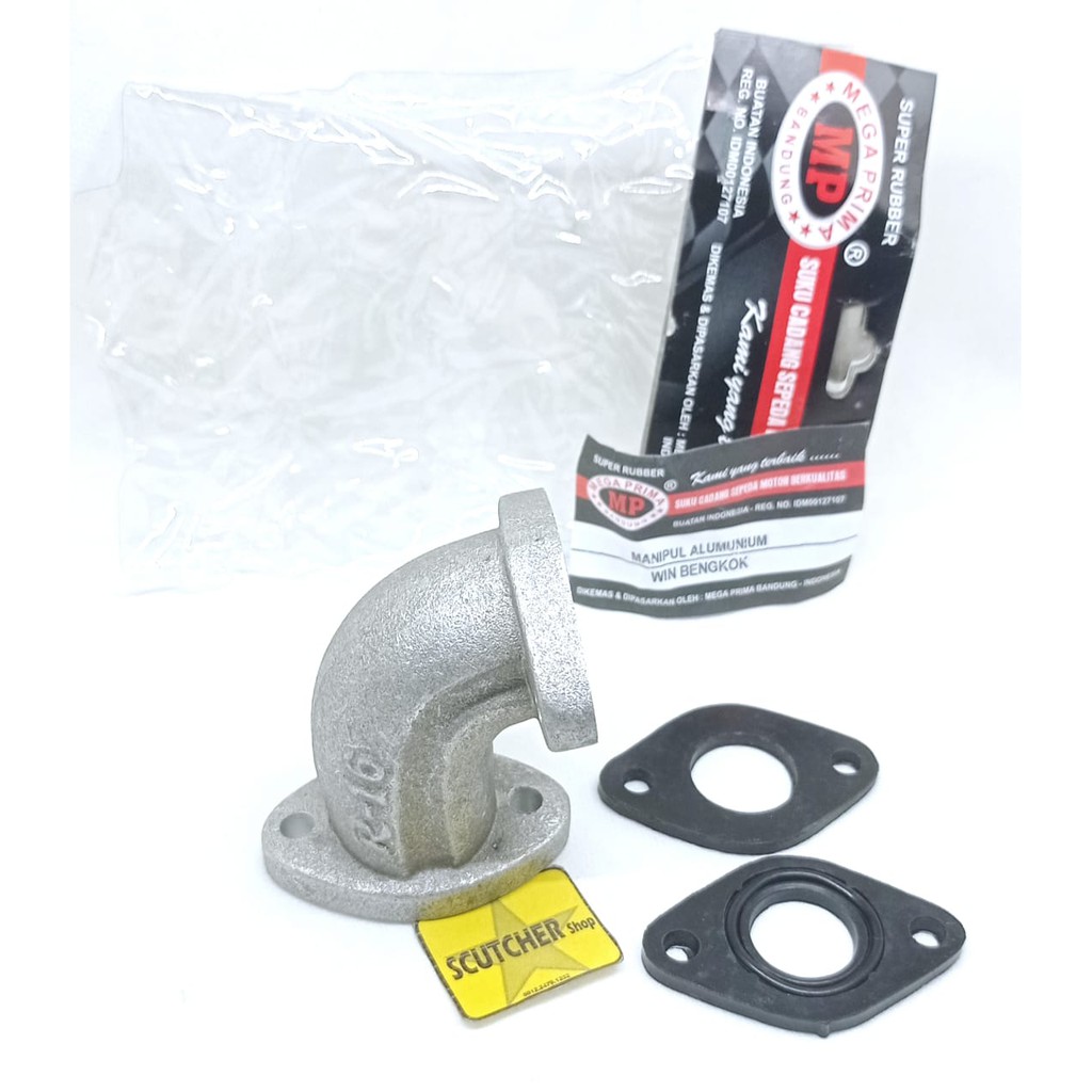 Jual Insulator-Manipul-Manifold-Intake karburator honda win 100 model lurus dan bengkok | Shopee ...