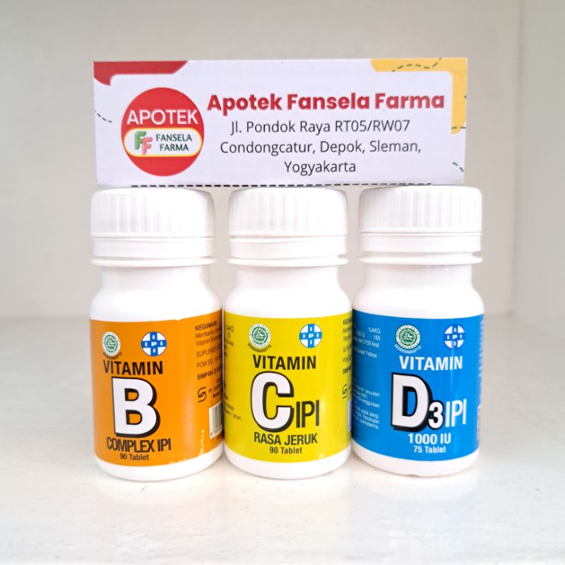 Jual Vitamin IPI tablet hisap Vitamin B complex C D3 isi 80 tablet ...