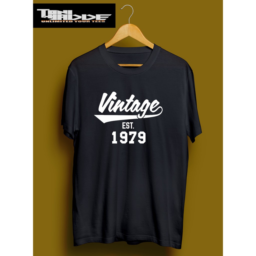 Jual Baju Vintage Established 1979. Kaos Pria. Kaos Distro Keren ...