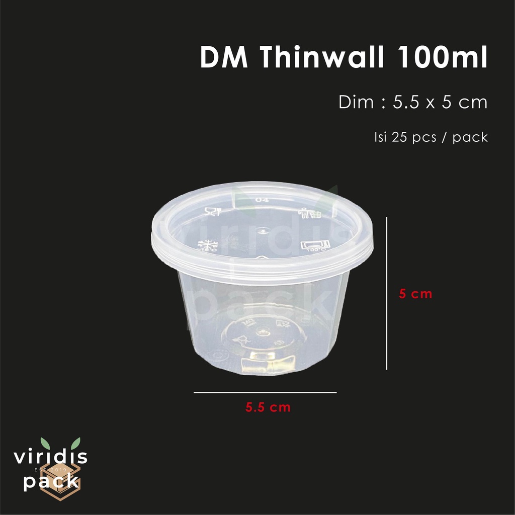 Jual DM Thinwall 100ML / Cup Pudding / Tempat Pudding / Cup Jelly (Ecer ...