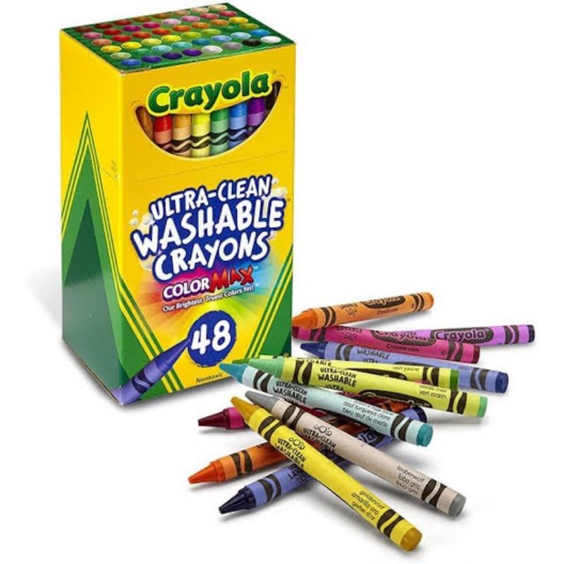 Jual Crayola Crayons 48 Colors Ultra Clean Washable Crayon Original ...
