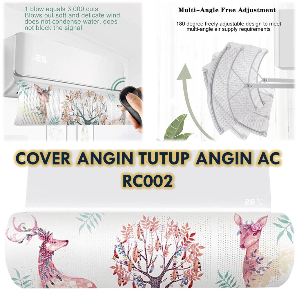 Jual Tutup Cover Penutup Penghalang Angin AC Sebar Reflektor Angin ...