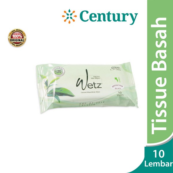 Jual Wetz Tissue Green Tea Isi 10 lembar / Tissue basah / Aroma Green ...