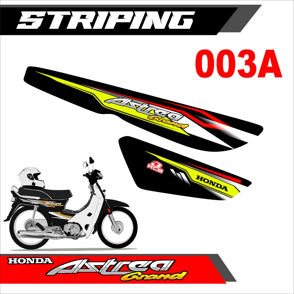 Jual Striping Strip Variasi Astrea GRAND Desain RACE line- 003 | Shopee ...