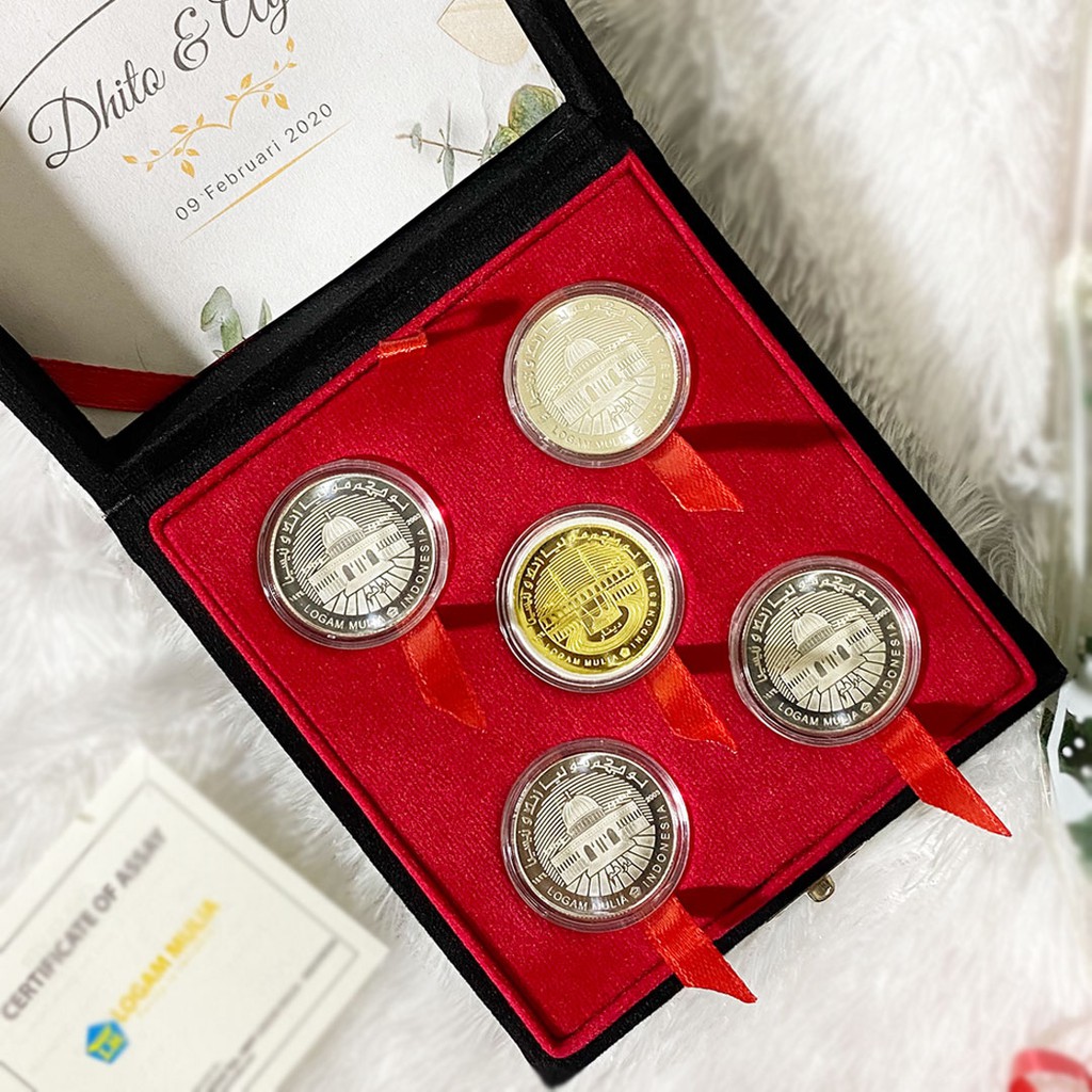 Jual Kotak Mahar Dinar Dirham / Box Koin Dinar / Tempat Koin Dinar - 5 ...