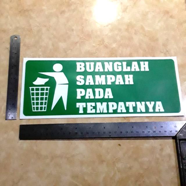 Jual Sticker stiker dinding tanda sign buanglah sampah pada tempatnya ...