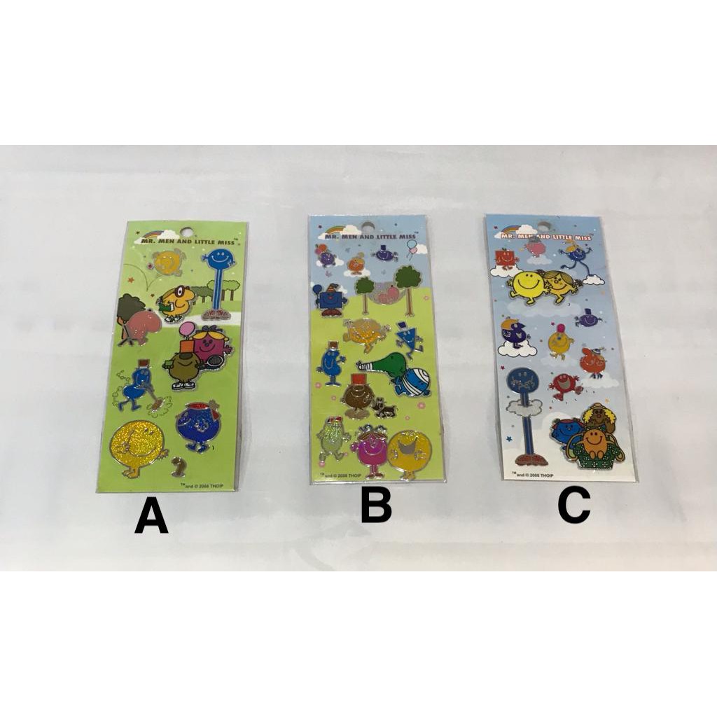 Jual STICKER MR MEN AND LITTLE MISS ORIGINAL 7x17cm (PxT) | Shopee ...