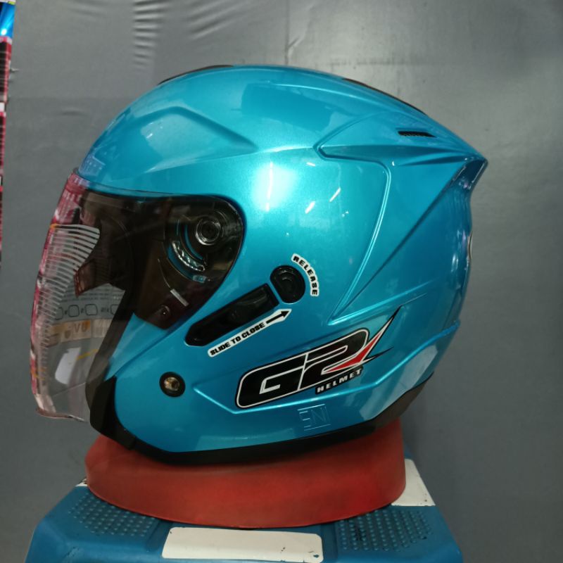 Jual HELM G2 OPTIMAX DOUBLE VISOR SOLID | Shopee Indonesia