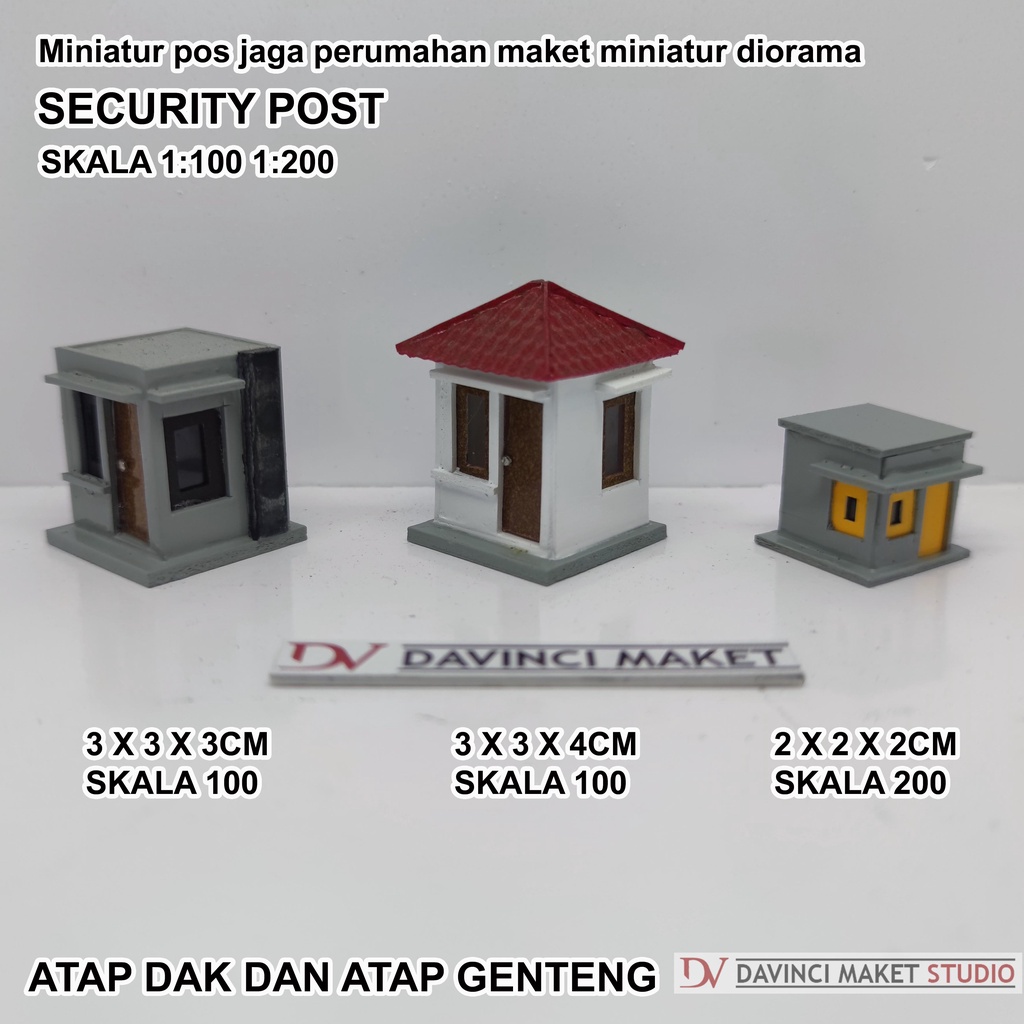 Jual Miniatur Pos Jaga Satpam Maket Diorama Skala 1:100 1:200 1:500 1: ...