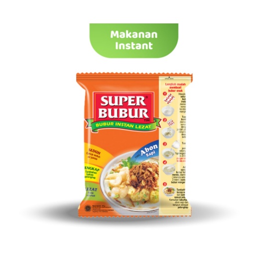 Jual SUPER BUBUR TIM INSTAN BURYAM 45 GRAM RASA AYAM ABON SAPI KUAH ...