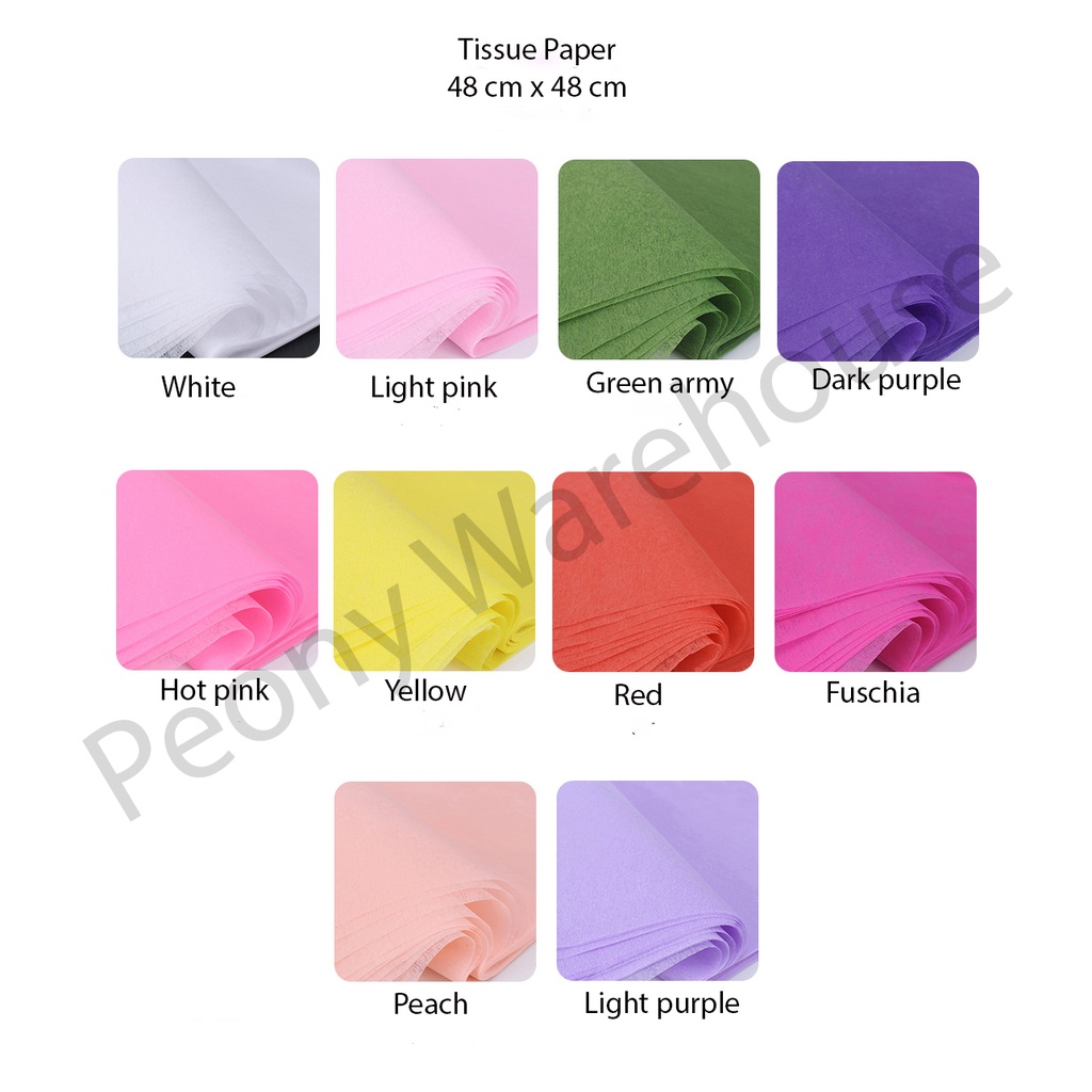 Jual [+/- 38 LEMBAR] kertas tissue tisu buket bunga, flower wrapping ...