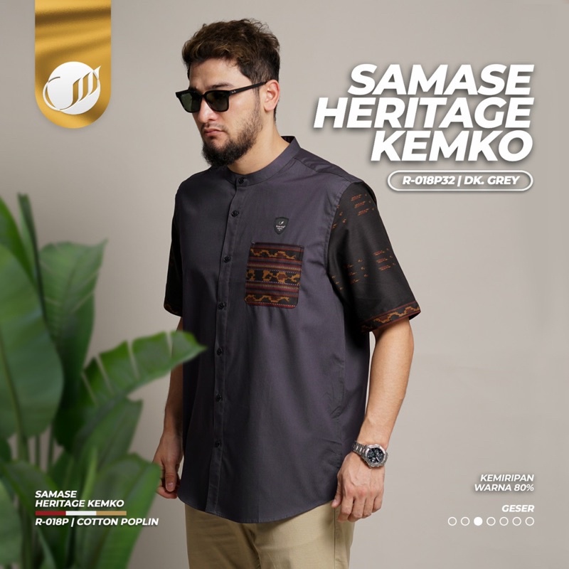 Jual Kemko Batik Samase R018P-3 Dk Grey | Shopee Indonesia