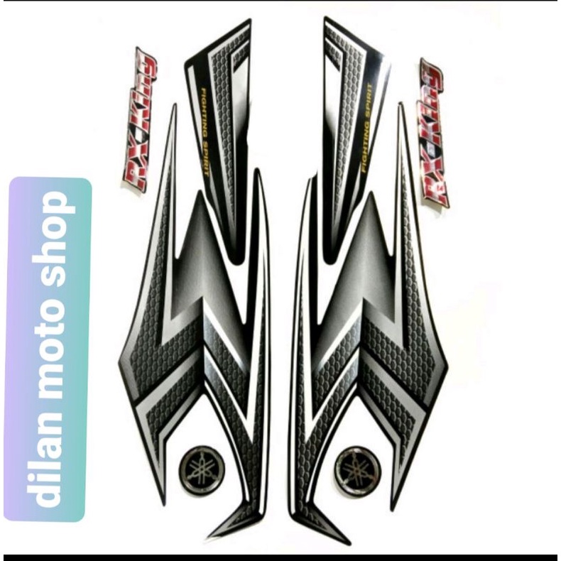 Jual Lis striping stiker set emblem tengki dan box aki rx king new 2004 ...