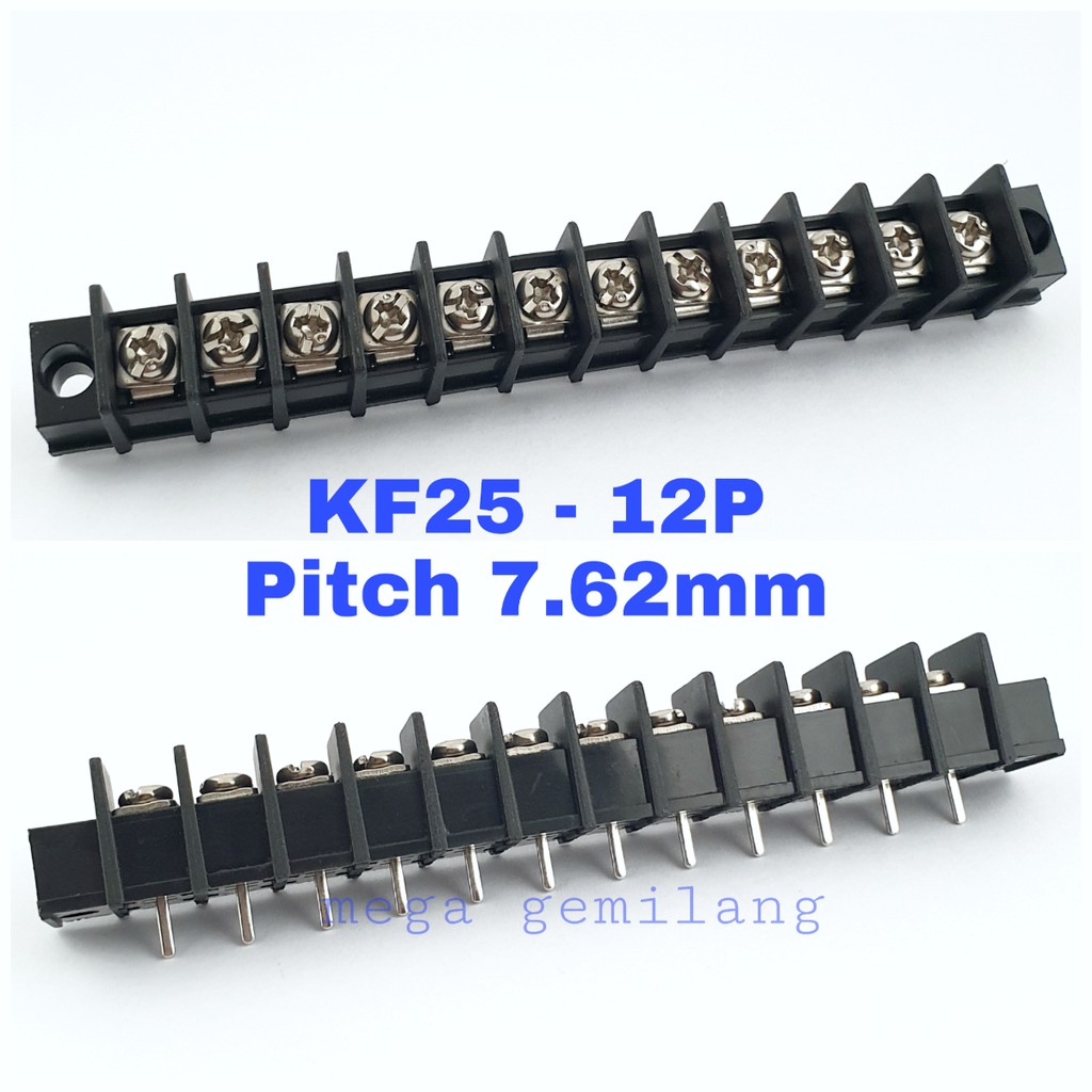 Jual Terminal Blok KF25 12p | terminal baut | barrier terminal block ...
