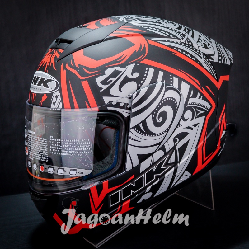 Jual INK HELM CL MAX #8 | MATT BLACK/RED FL | CLMAX FULLFACE | SINGEL ...