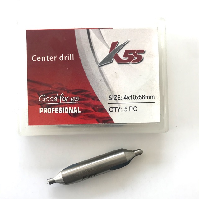 Jual K55 Center Drill 4 mm HSS / Mata Bor Senter / Center Bor Satuan ...