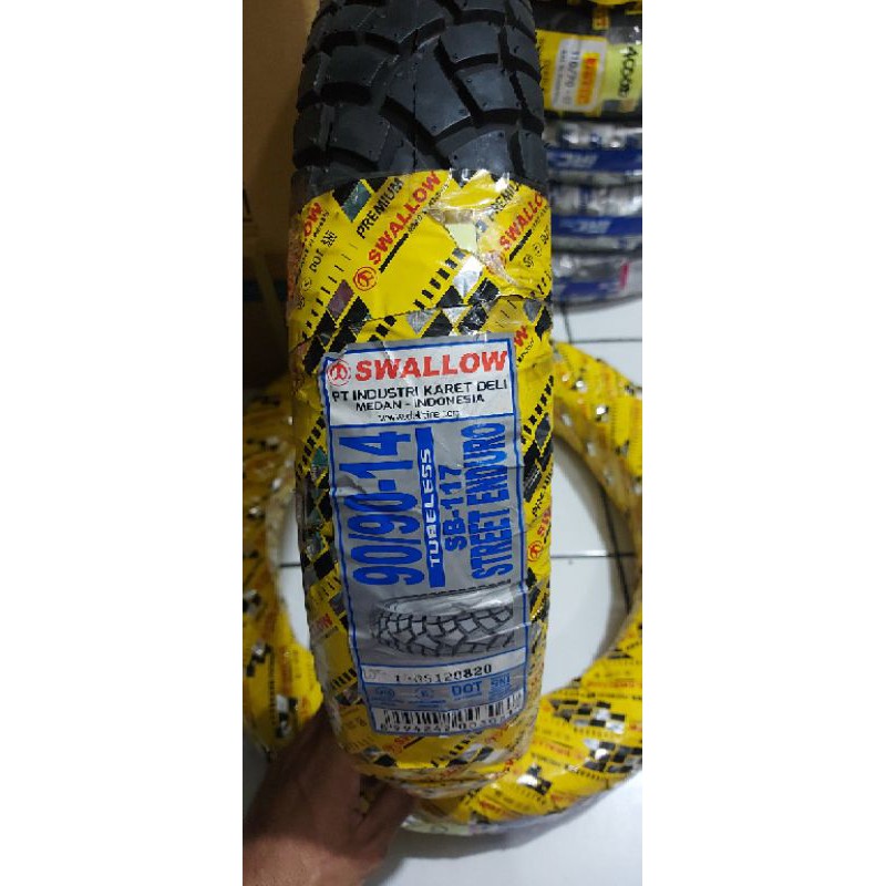Jual ban tubles swallow 90/90-14 street enduro sb 117 FREE PENTIL | Shopee Indonesia