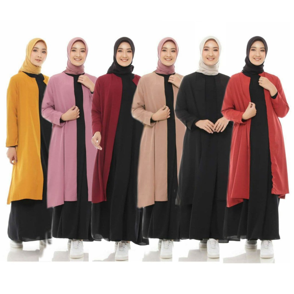 Jual Mexsen Long Outer Baju Muslimah Kualitas Premium | Shopee Indonesia