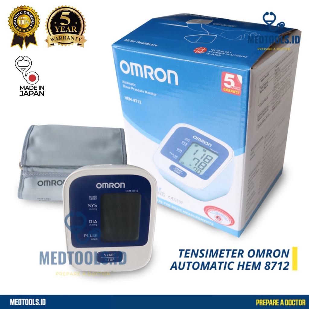 Jual Automatic Blood Pressure Monitor Omron HEM-8712 / Tensimeter ...