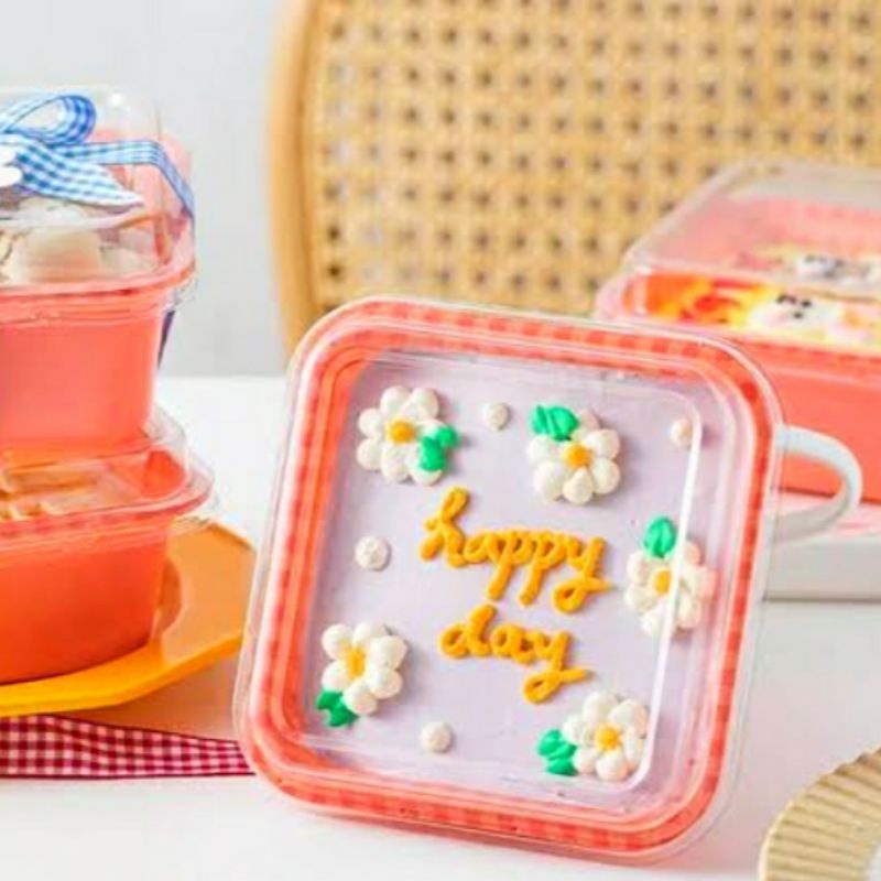 Jual [D12] Bento cake disposable box | Birthday cake | Korean cake ...