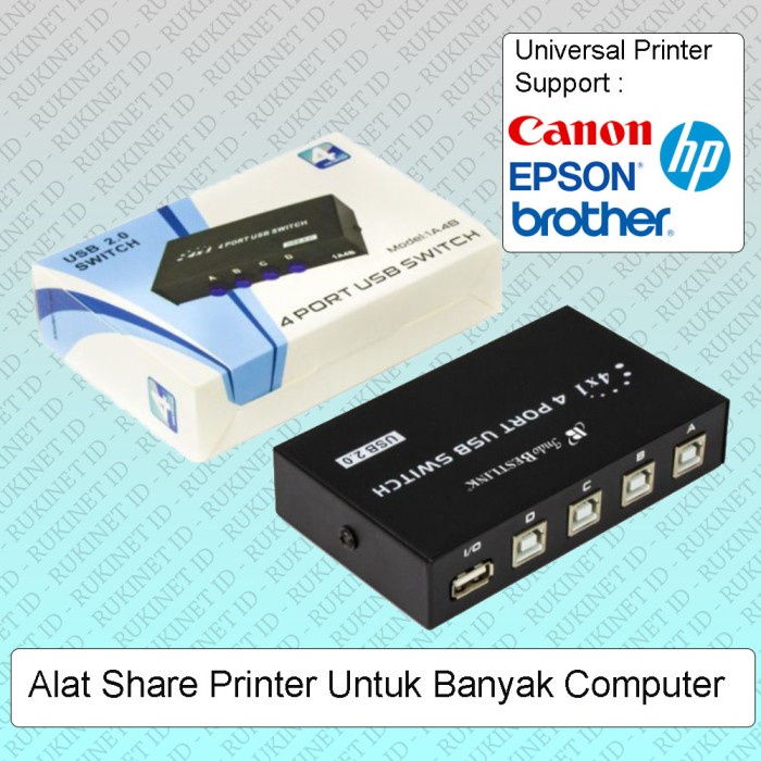 Jual Sharing Usb Switch Printer - Alat Untuk Berbagi Printer Ke Pc / Nb ...