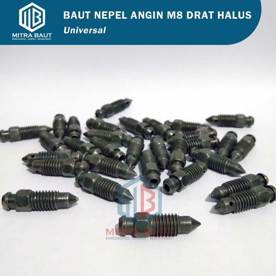 Jual [ Paket 100 Pcs ] Baut Nepel Angin M8 Drat Halus/Nepel Angin M8 ...