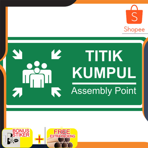 Jual SIGN TITIK KUMPUL ASSEMBLY POINT Papan Plat Aluminium 40x20 cm ...
