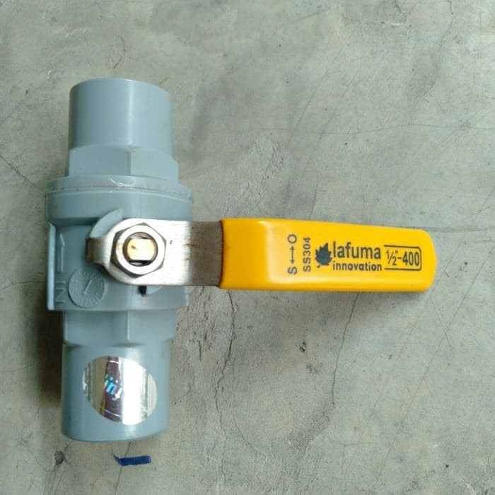 Jual stop kran PVC ball ss 304 1-1/4" 400 wog valve keran plastik ...